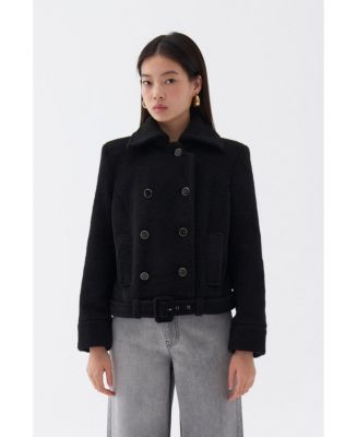 NOCTURNE Women's Shoulder Pad Short Coat - Macy's