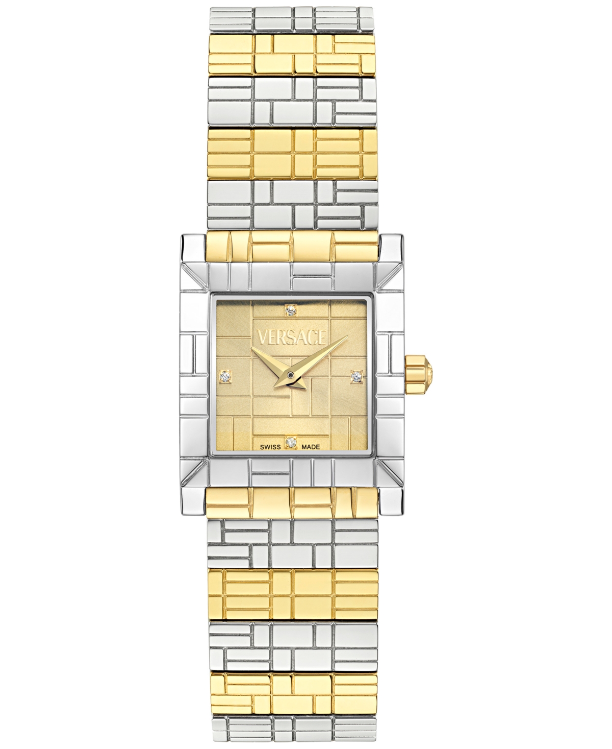 Click here for Versace Womens Swiss Mosaic Two-Tone Stainless Ste... prices
