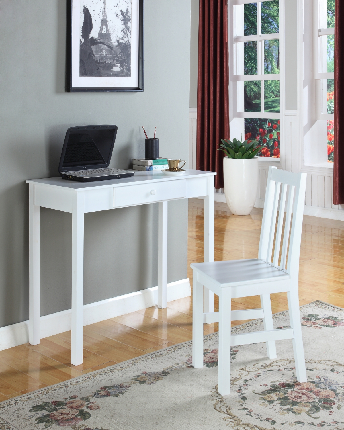 Click here for Duluth White Finish Wood Home Office Secretary Wri... prices