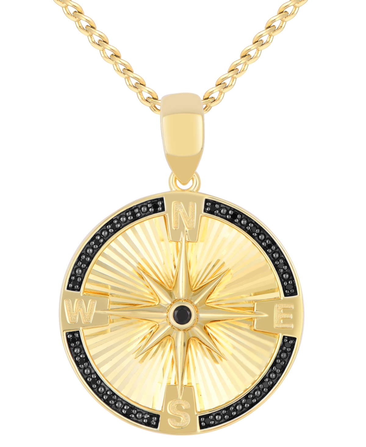 Click here for Mens Black Diamond Star Compass Medallion 22 Penda... prices