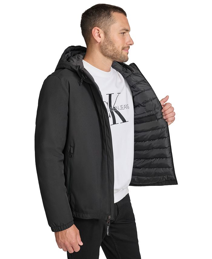 Calvin Klein Men's Infinite Stretch Water-Resistant Hooded Jacket - Macy's