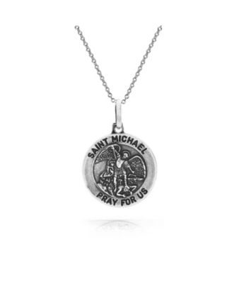 Bling Jewelry Religious Medal Patron of Military Police Security Saint Michael Pendant Necklace for Women and Men in .925 Sterling Silver Macy s