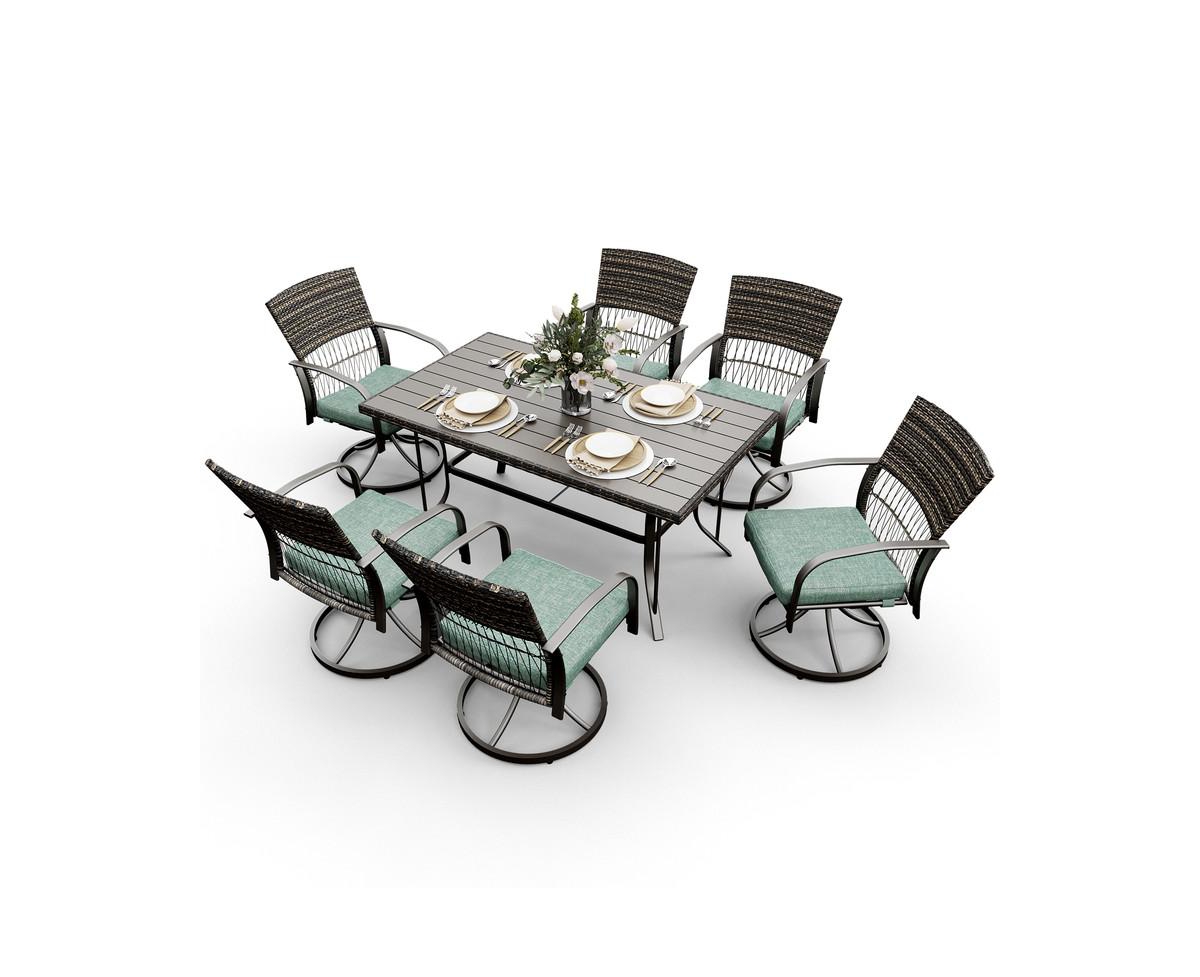 Click here for Pamapic 5-Piece Patio Outdoor Dining Set with Squa... prices