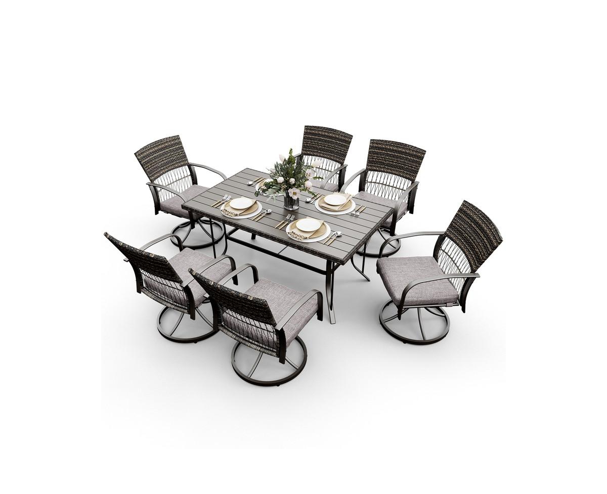 Click here for Pamapic 5-Piece Patio Outdoor Dining Set with Squa... prices