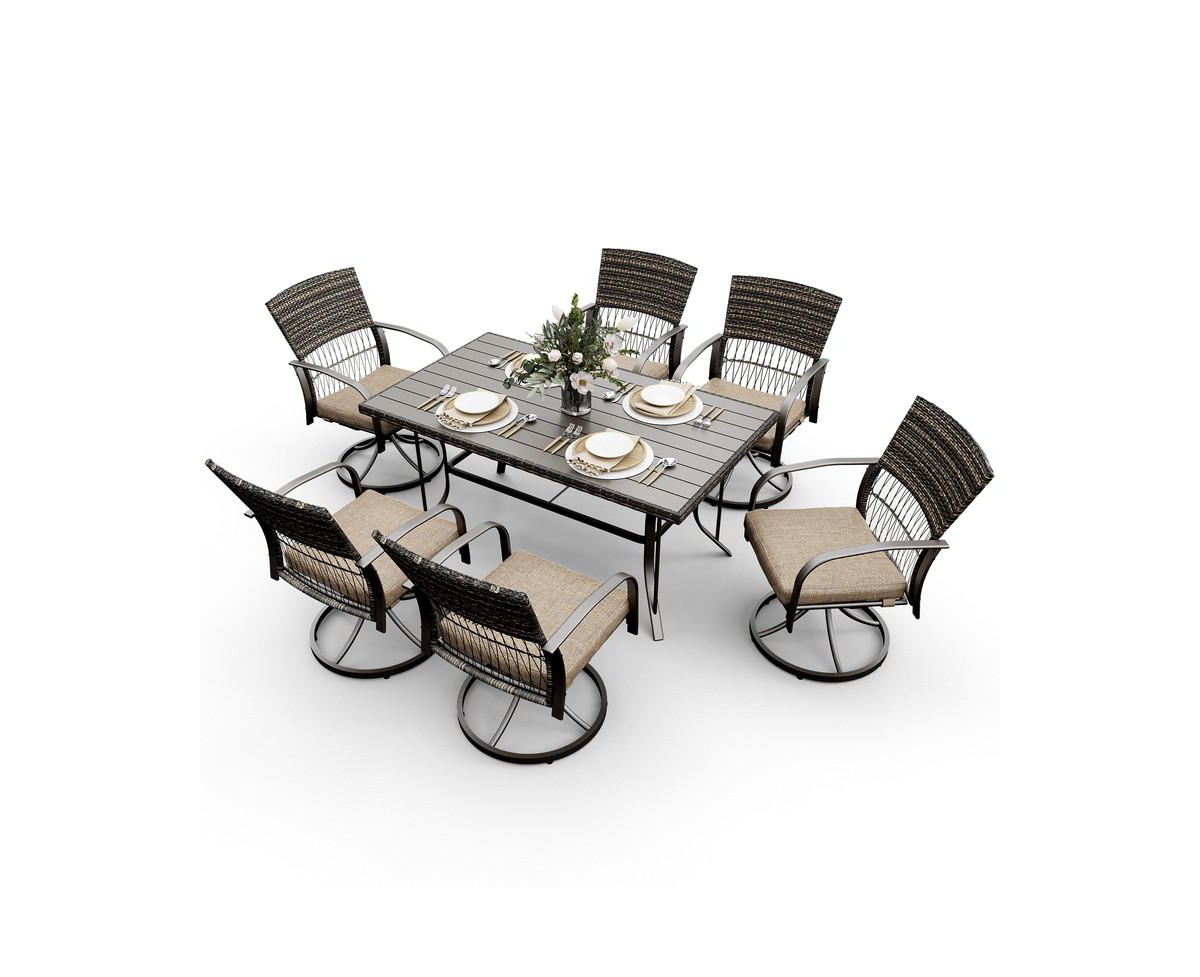 Click here for Pamapic 5-Piece Patio Outdoor Dining Set with Squa... prices