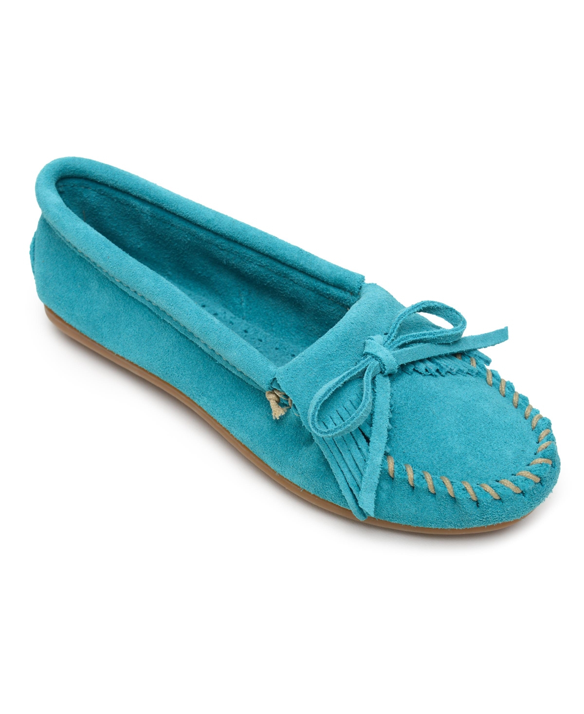 Click here for Minnetonka Womens Kilty Hardsole Moccasin - Turquo... prices