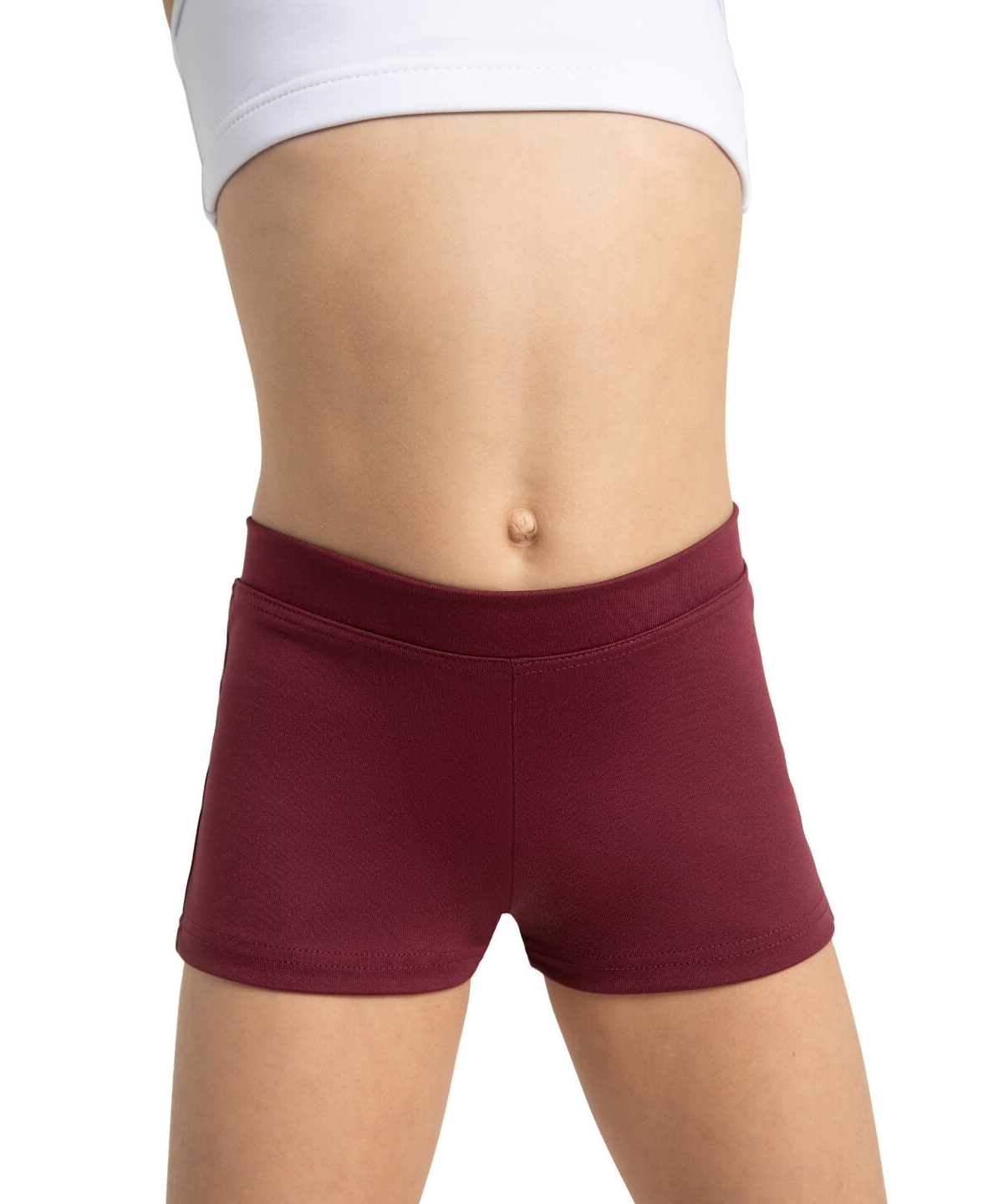 Click here for Capezio Girls Cut Low Rise Short - Maroon prices