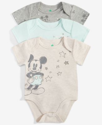 Disney Baby Boys Mickey Mouse Bodysuits, 3 Pack - Macy's