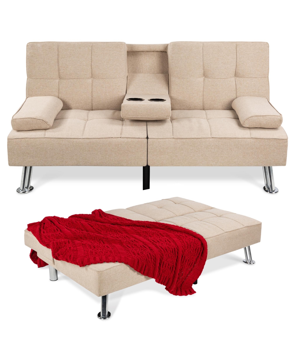 Click here for Best Choice Products Modern Linen Convertible Futo... prices