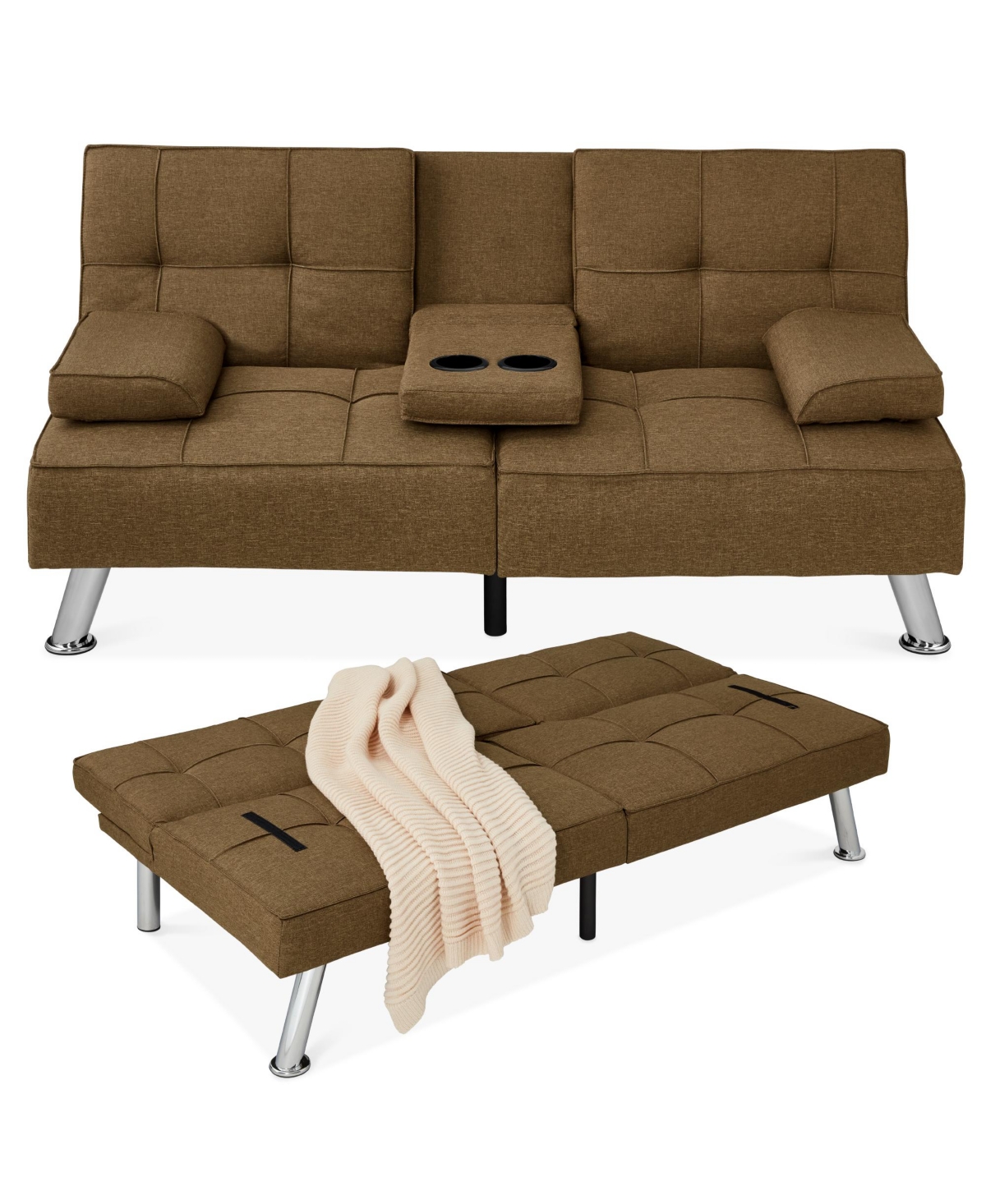 Click here for Best Choice Products Modern Linen Convertible Futo... prices