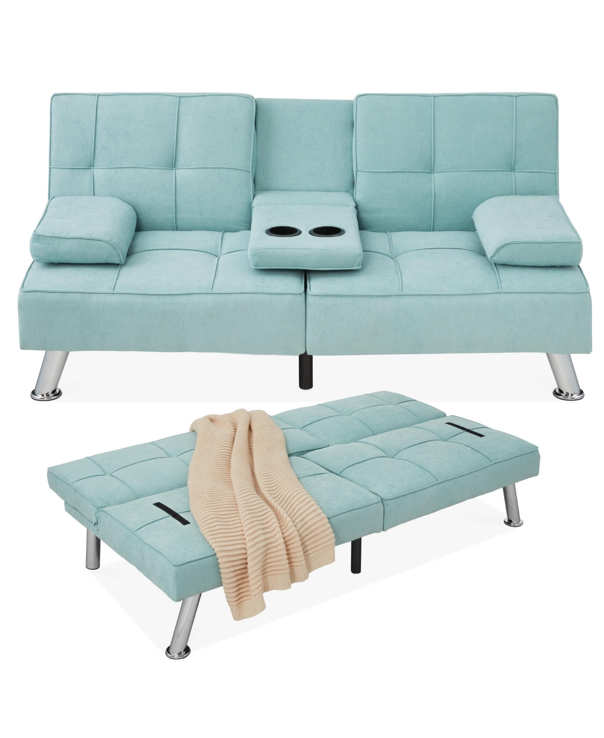 Click here for Best Choice Products Modern Linen Convertible Futo... prices