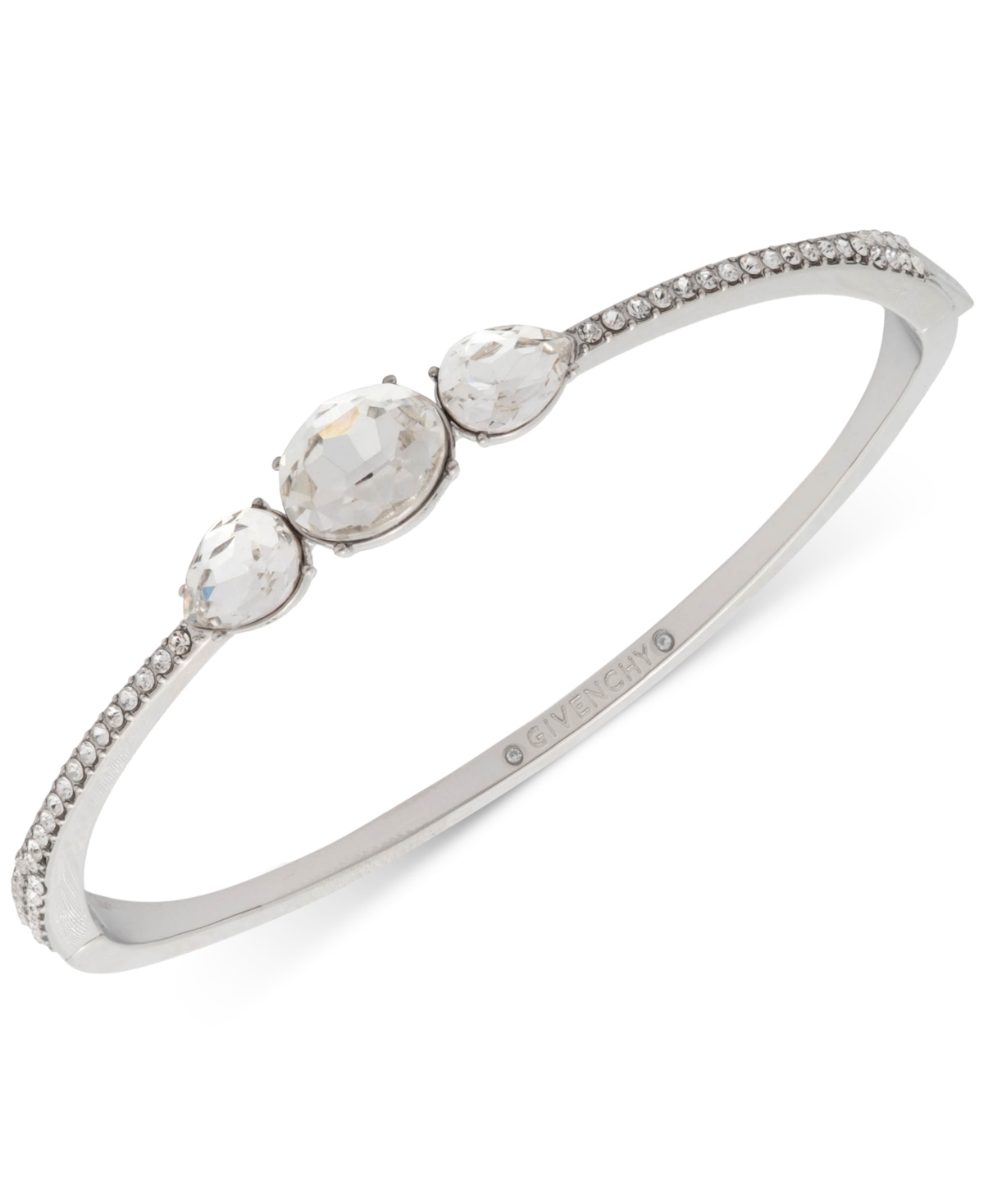 Click here for Givenchy Crystal Thin Bangle Bracelet - White prices