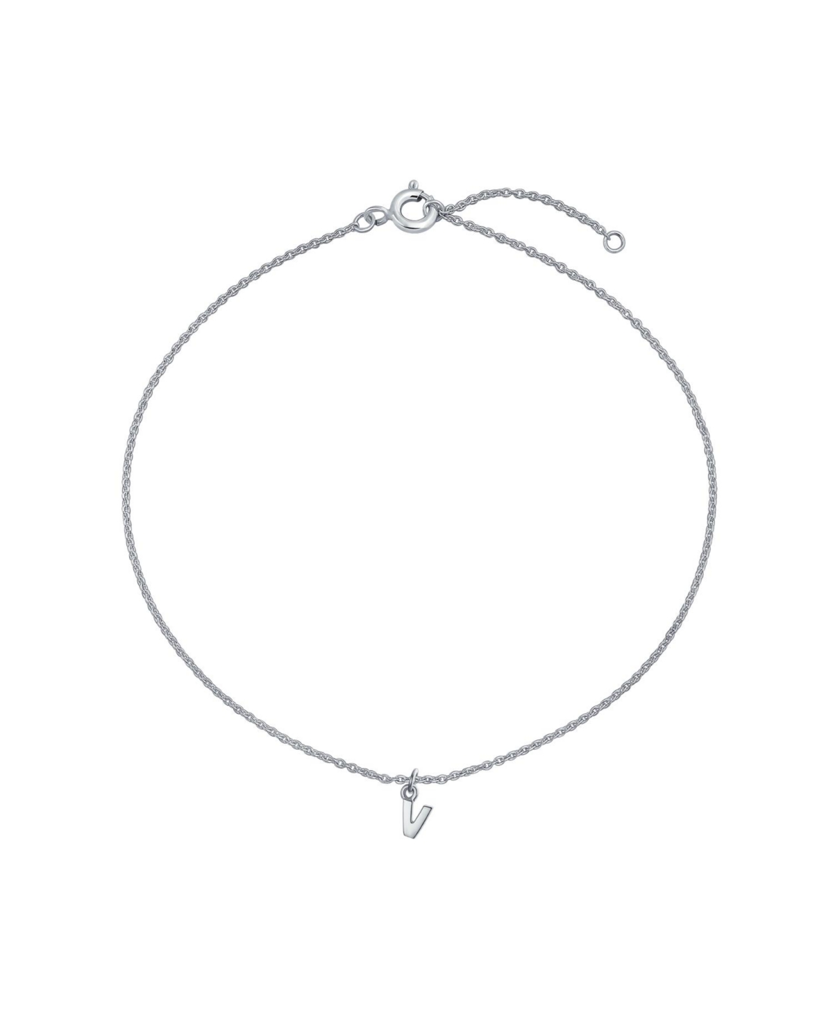 Click here for Bling Jewelry Dainty Alphabet Block Letter Anklet... prices