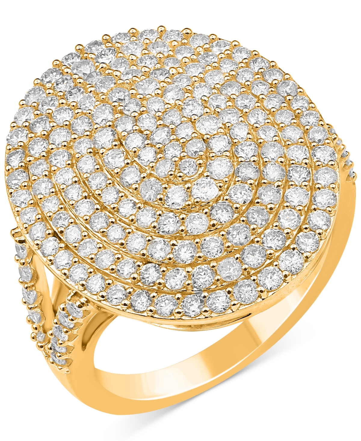 Click here for Diamond Concentric Circle Cluster Statement Ring (... prices