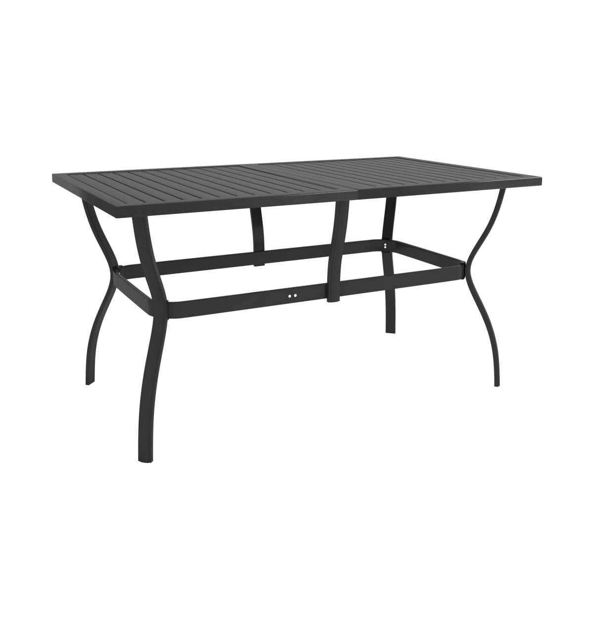 Click here for vidaXL Patio Table Anthracite 55.1x31.5x28.3 Steel... prices