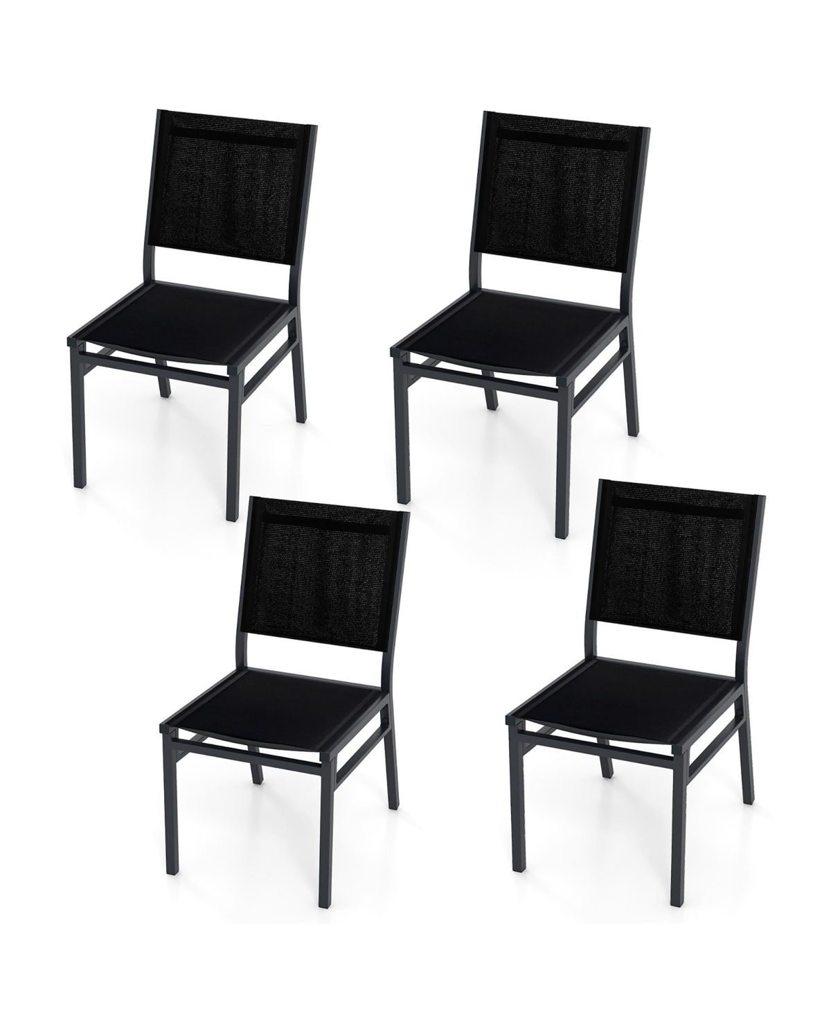 Click here for Gymax 4PCS Outdoor Dining Chairs w/ Breathable Sea... prices