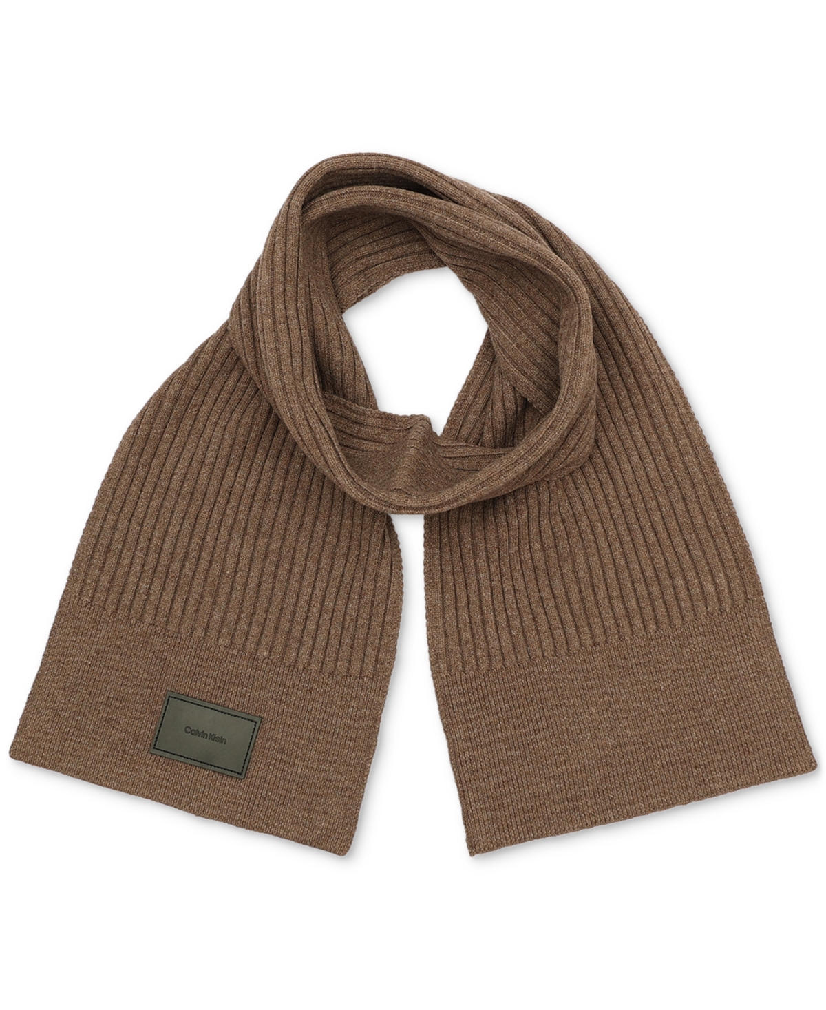 Click here for Calvin Klein Mens Mixed Stitch Scarf - Truffle prices