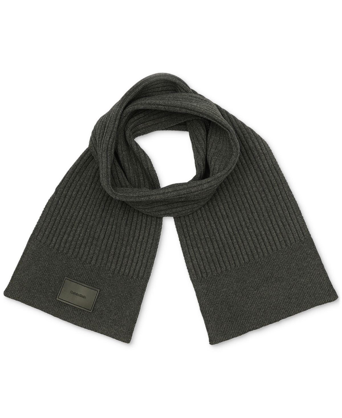 Click here for Calvin Klein Mens Mixed Stitch Scarf - Charcoal prices