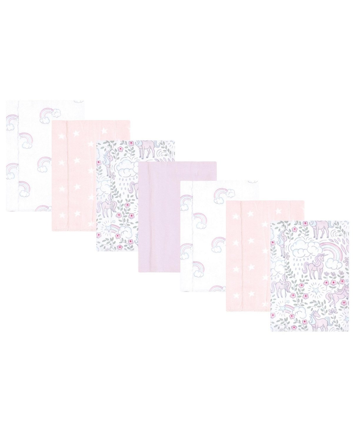 Click here for Hudson Baby Girls 7-Pack Absorbent Flannel Burp Cl... prices