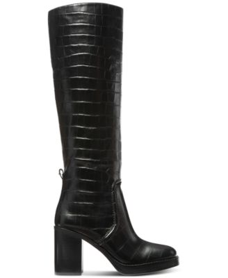 Michael Kors Women's Hayden Croc-Embossed Boots - Macy's