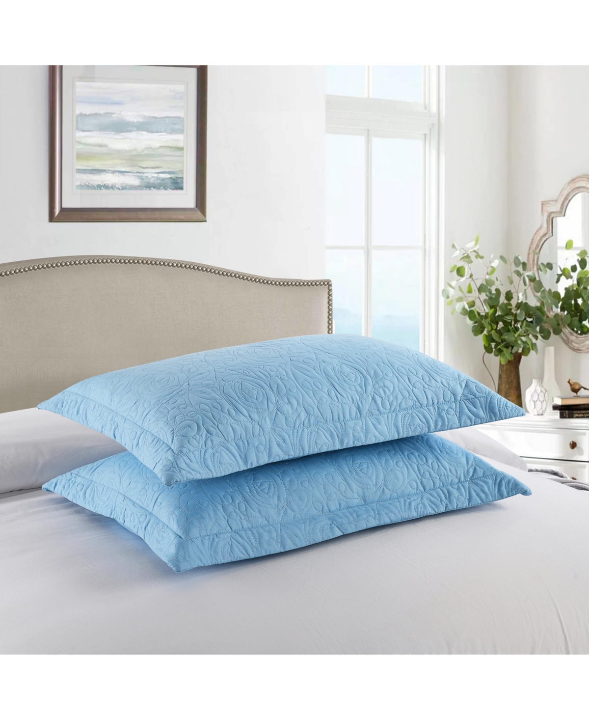 Click here for MarCielo 2 Pcs Embroidered Pillow Shams-Standard -... prices