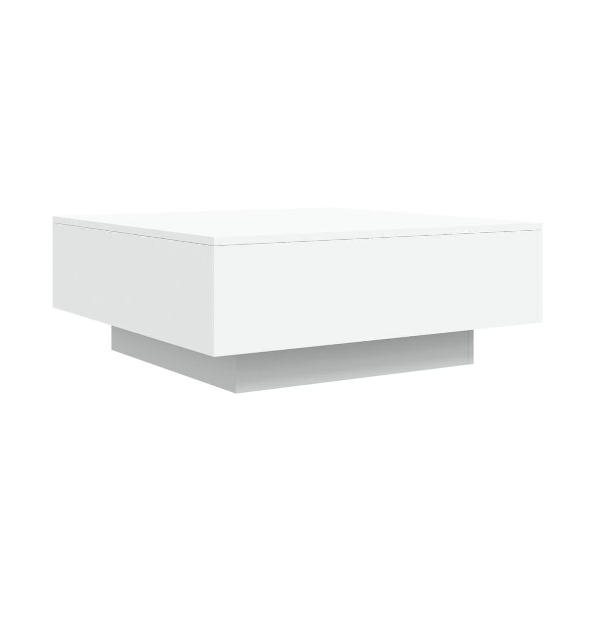 Click here for vidaXL Coffee Table with Led Lights White 31.5x31.... prices