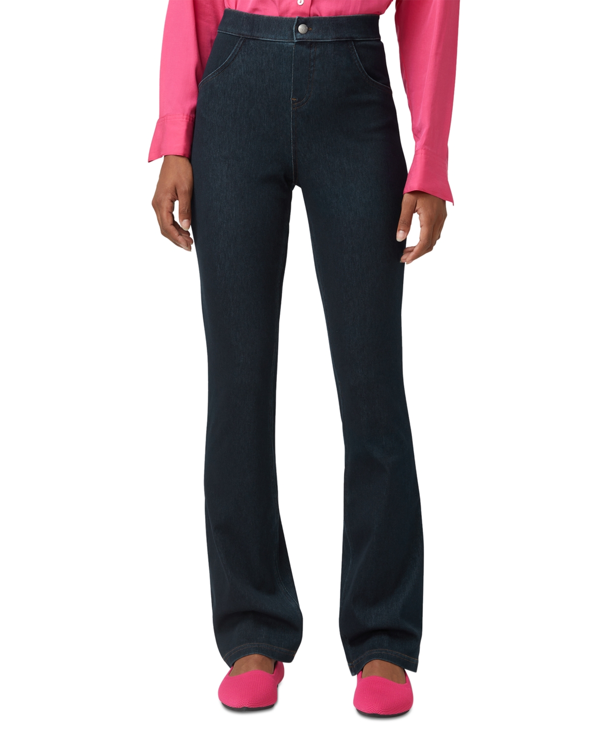 Click here for Hue Womens High-Rise Denim Baby Bootcut Leggings -... prices