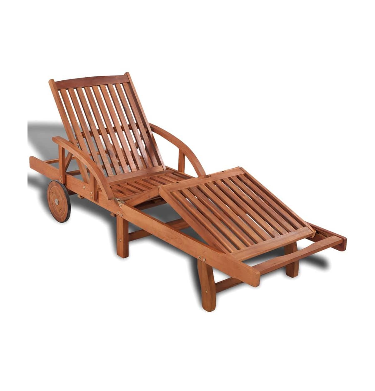 Click here for vidaXL Sun Lounger Solid Acacia Wood - Brown prices