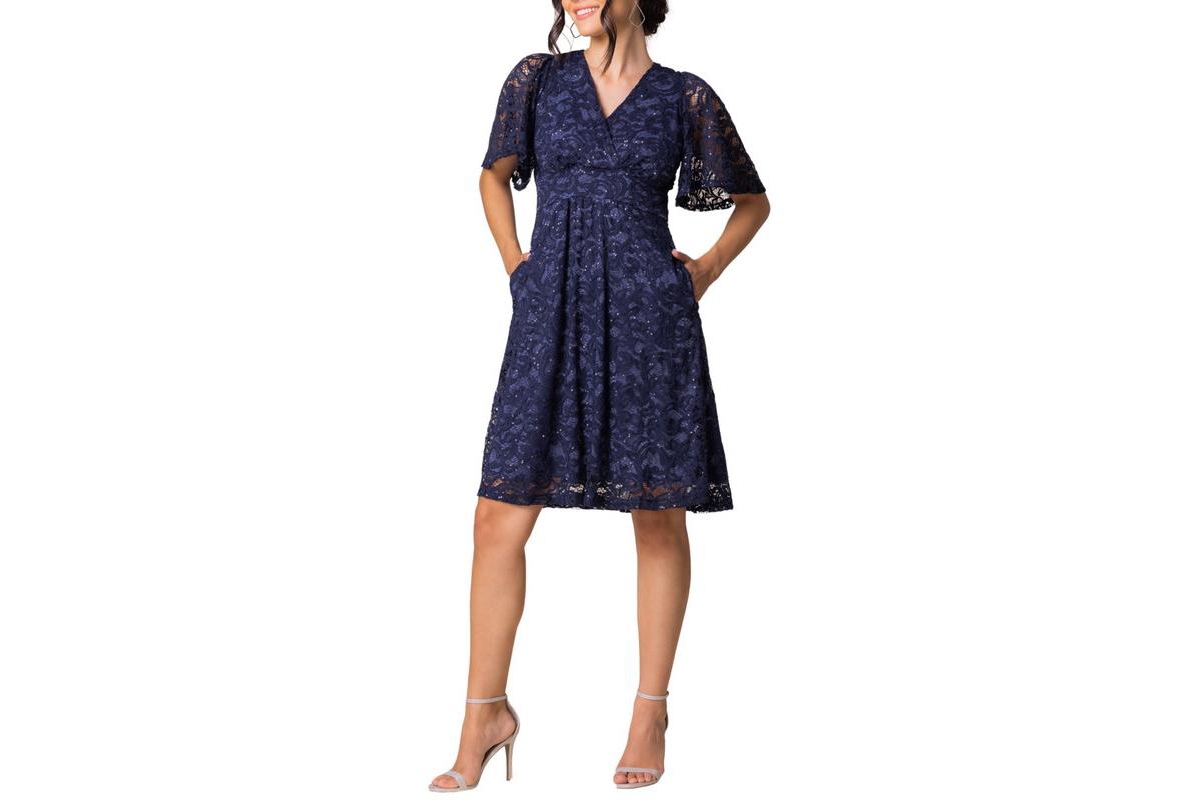 Click here for Kiyonna Womens Starry Sequin Lace V-Neck Cocktail... prices