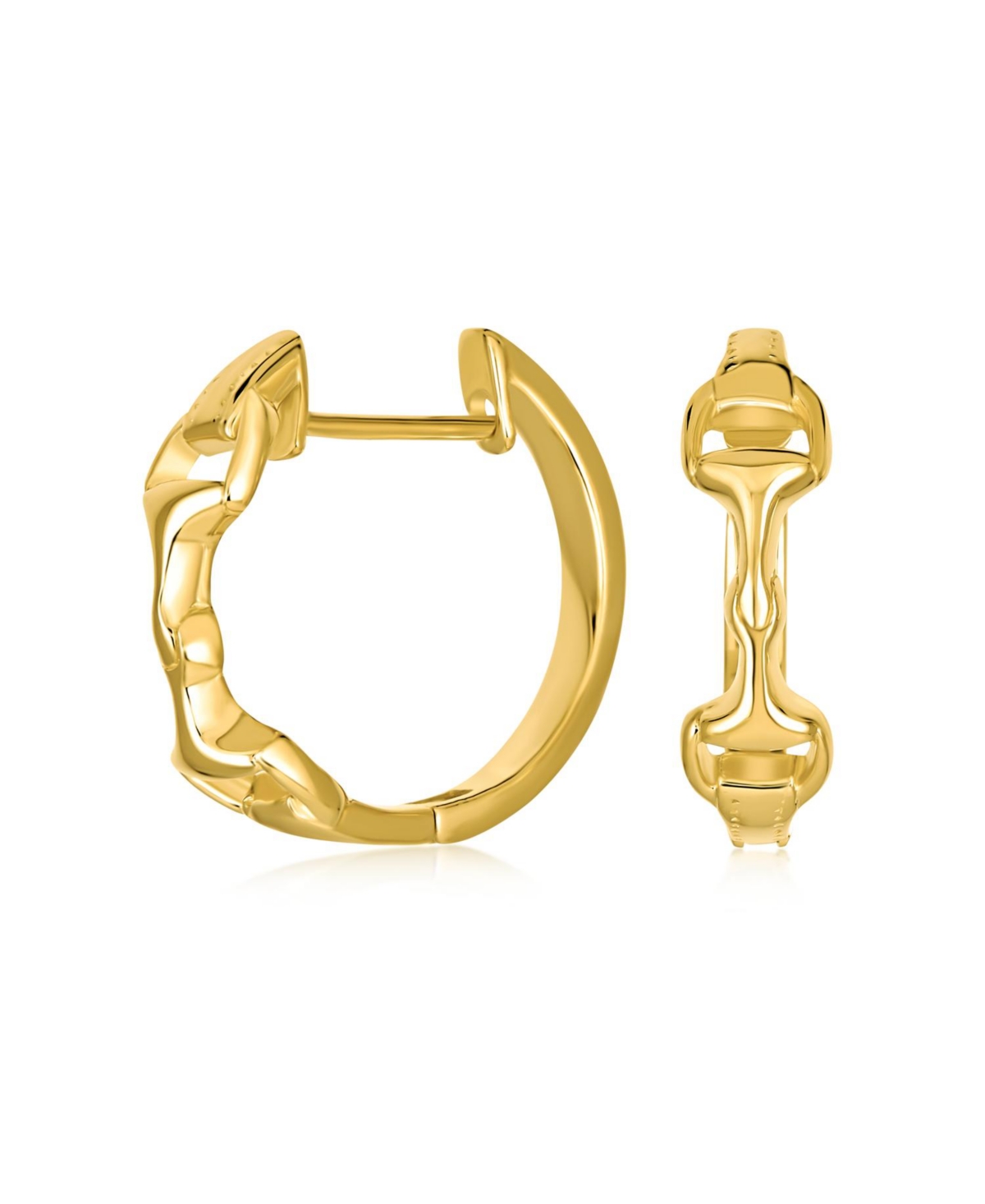 Click here for Bling Jewelry Equestrian Horse Bit Hoop Earrings i... prices