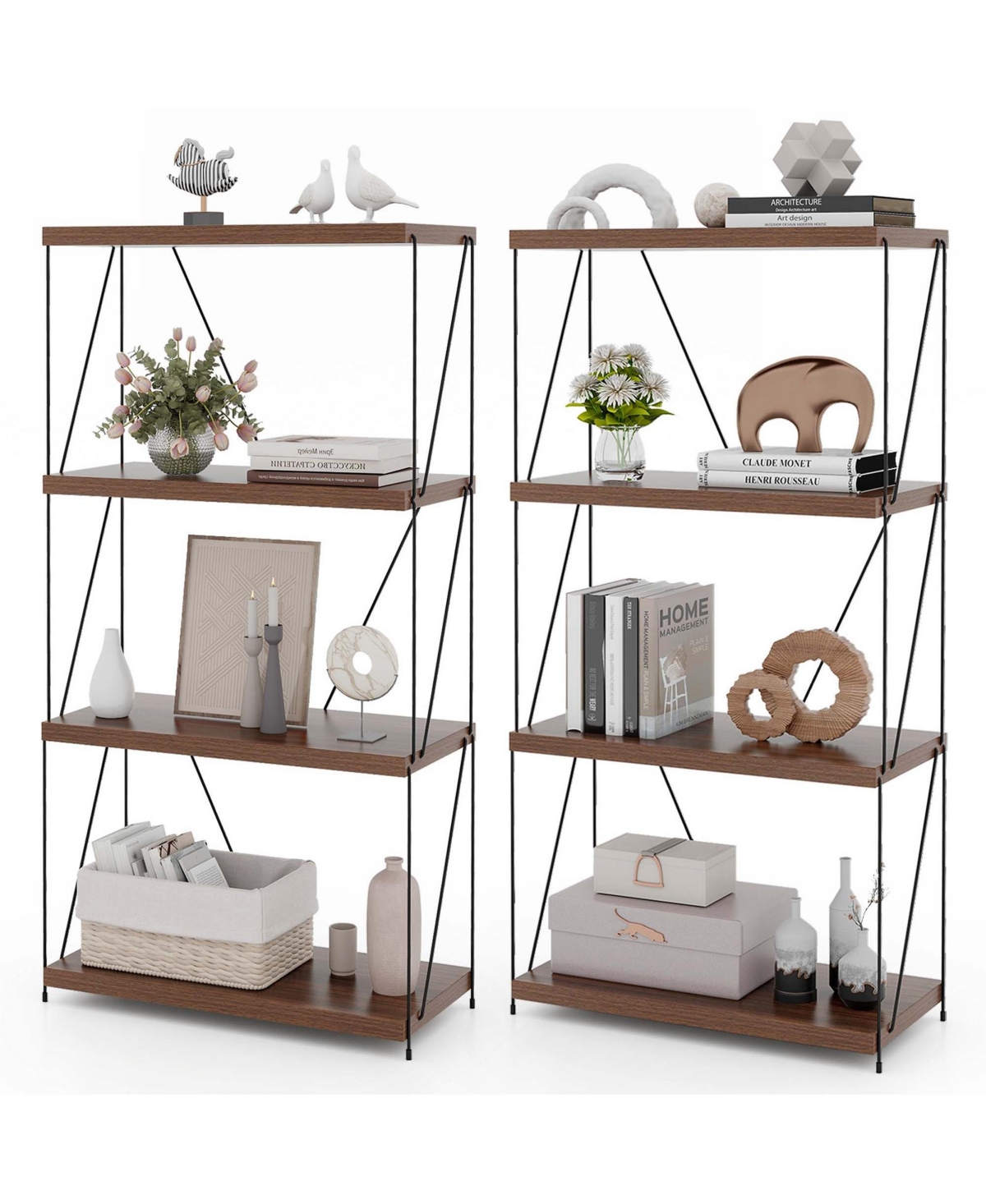 Click here for 2 Pcs 4-Tier Multipurpose Display Rack Freestandin... prices