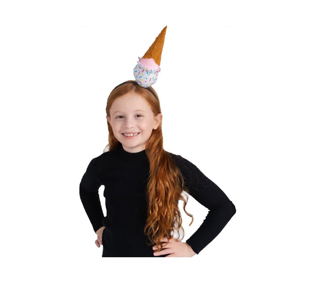 Click here for Dress Up America Kids Ice Cream Cone Headband - Bl... prices