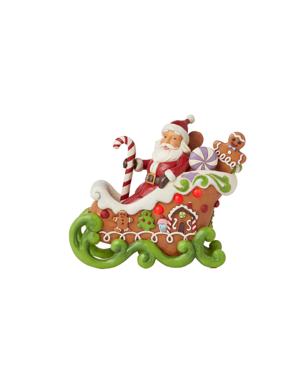 Click here for Jim Shore Gingerbread Light Emitting Diode Santa F... prices