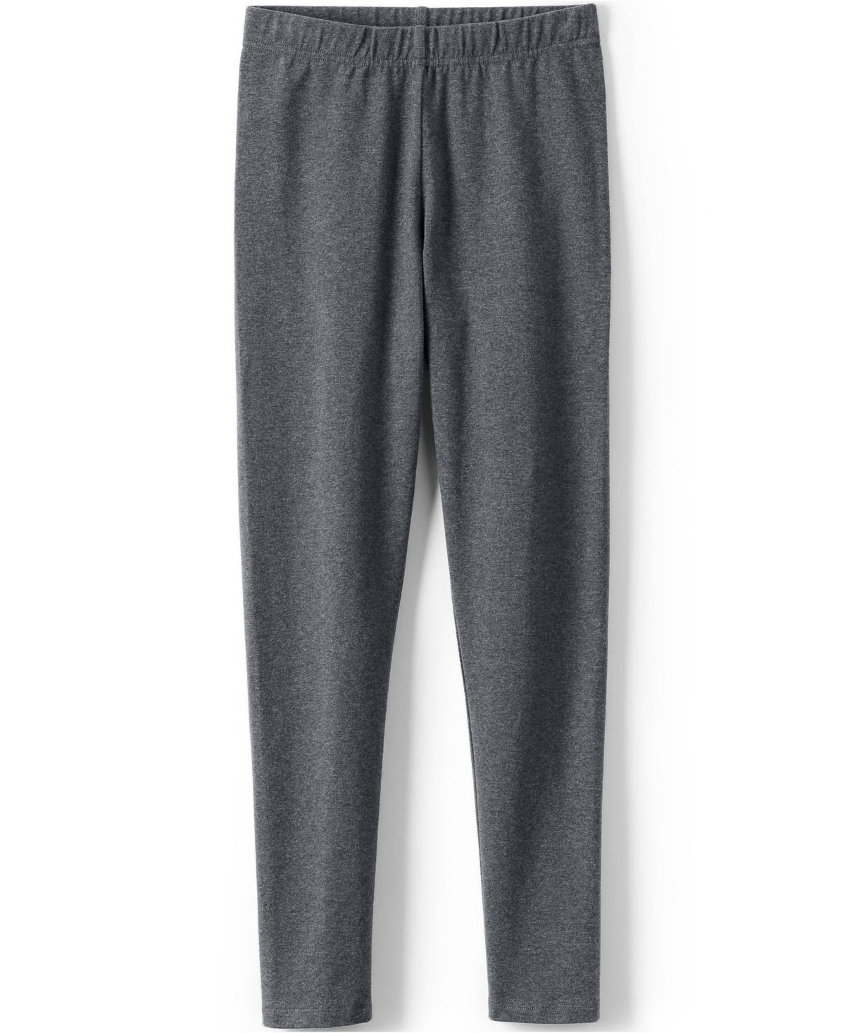 Click here for Lands End Girls Tough Cotton Legging - Charcoal he... prices