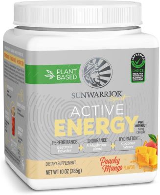 Sunwarrior Active Energy Pre-Workout Plus Hydration Powder, Peachy Mango Flavor, 285g - Macy's