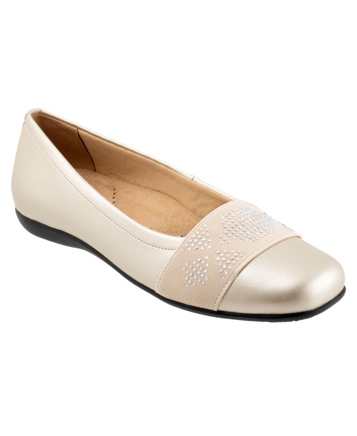 Click here for Trotters Samantha Flat - Champagne gem prices