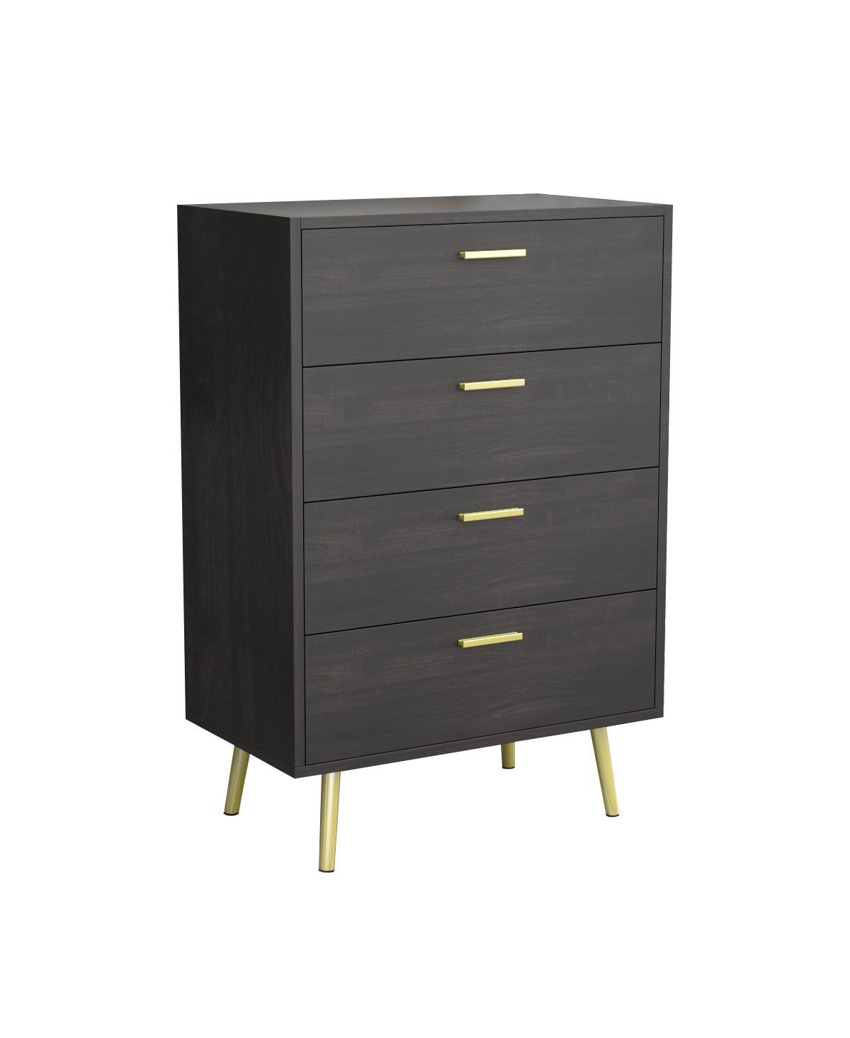 Click here for Homsee 4-Drawers Dark Brown Chest of Drawer Accent... prices