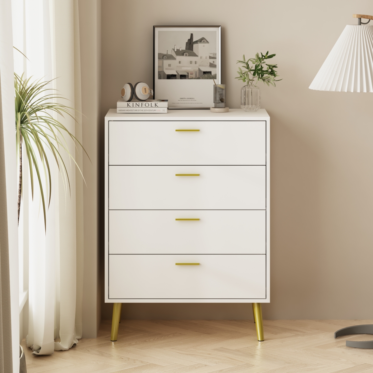 Click here for Homsee 4-Drawers Dark Brown Chest of Drawer Accent... prices