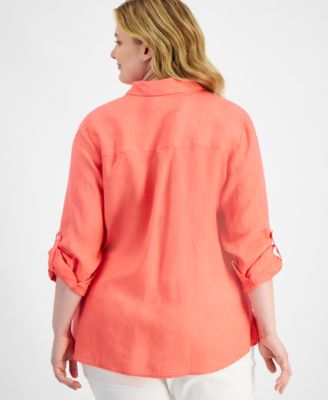 Womens Plus Size Camp Shirts - Macy's