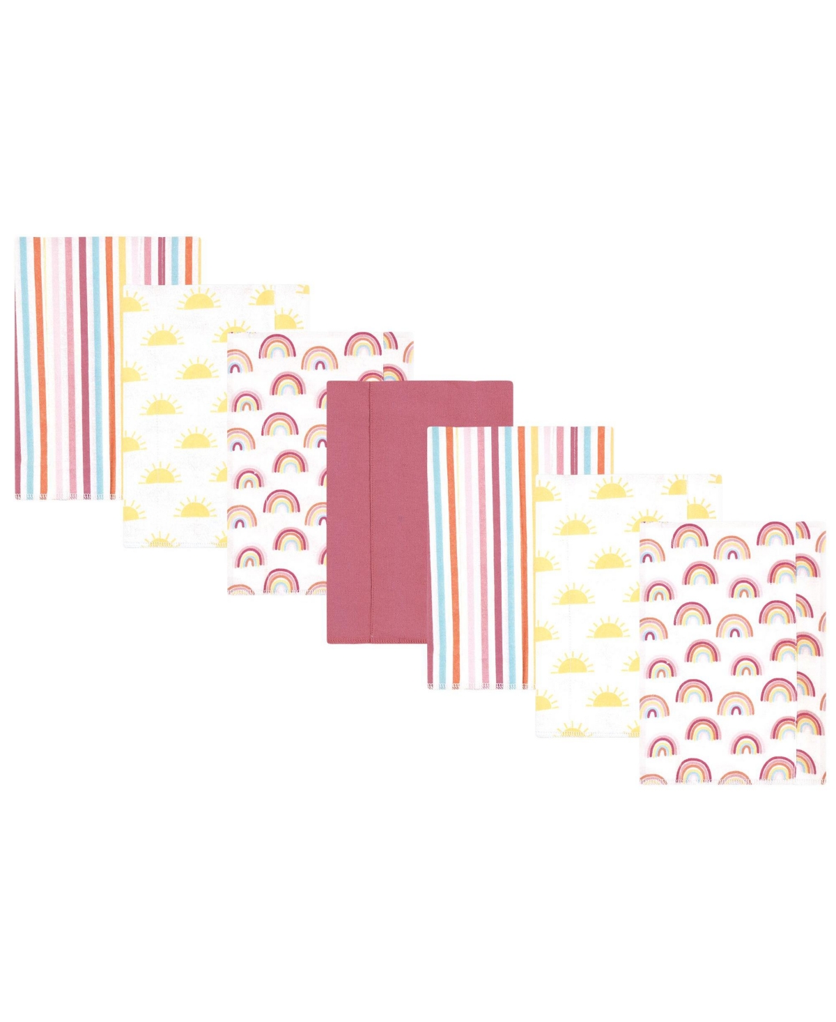 Click here for Hudson Baby Girls 7-Pack Absorbent Flannel Burp Cl... prices