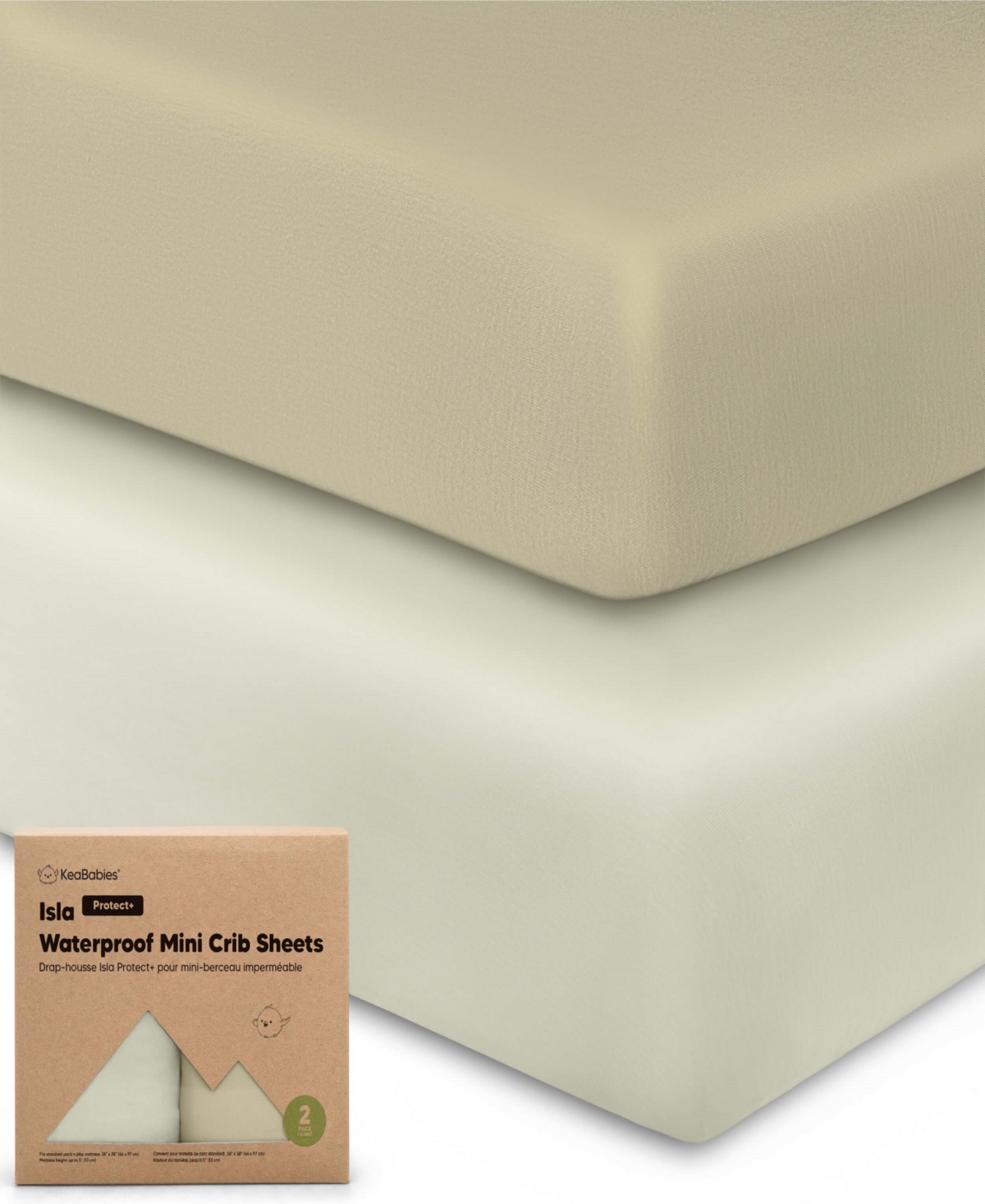 Click here for KeaBabies 2pk Isla Waterproof Mini Crib Sheets for... prices