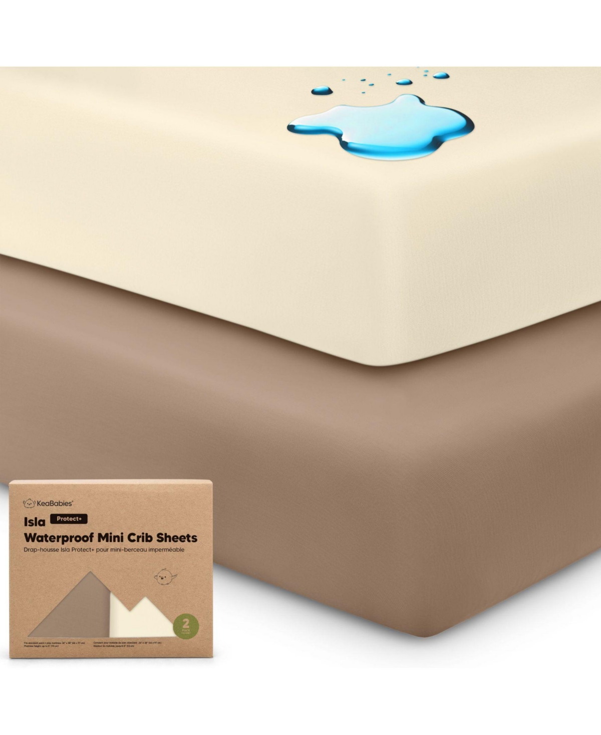 Click here for KeaBabies 2pk Isla Waterproof Mini Crib Sheets for... prices