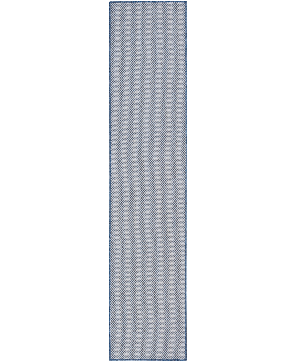 Nourison Home Courtyard COU01 22x10 Runner Area Rug - Ivory/Blue