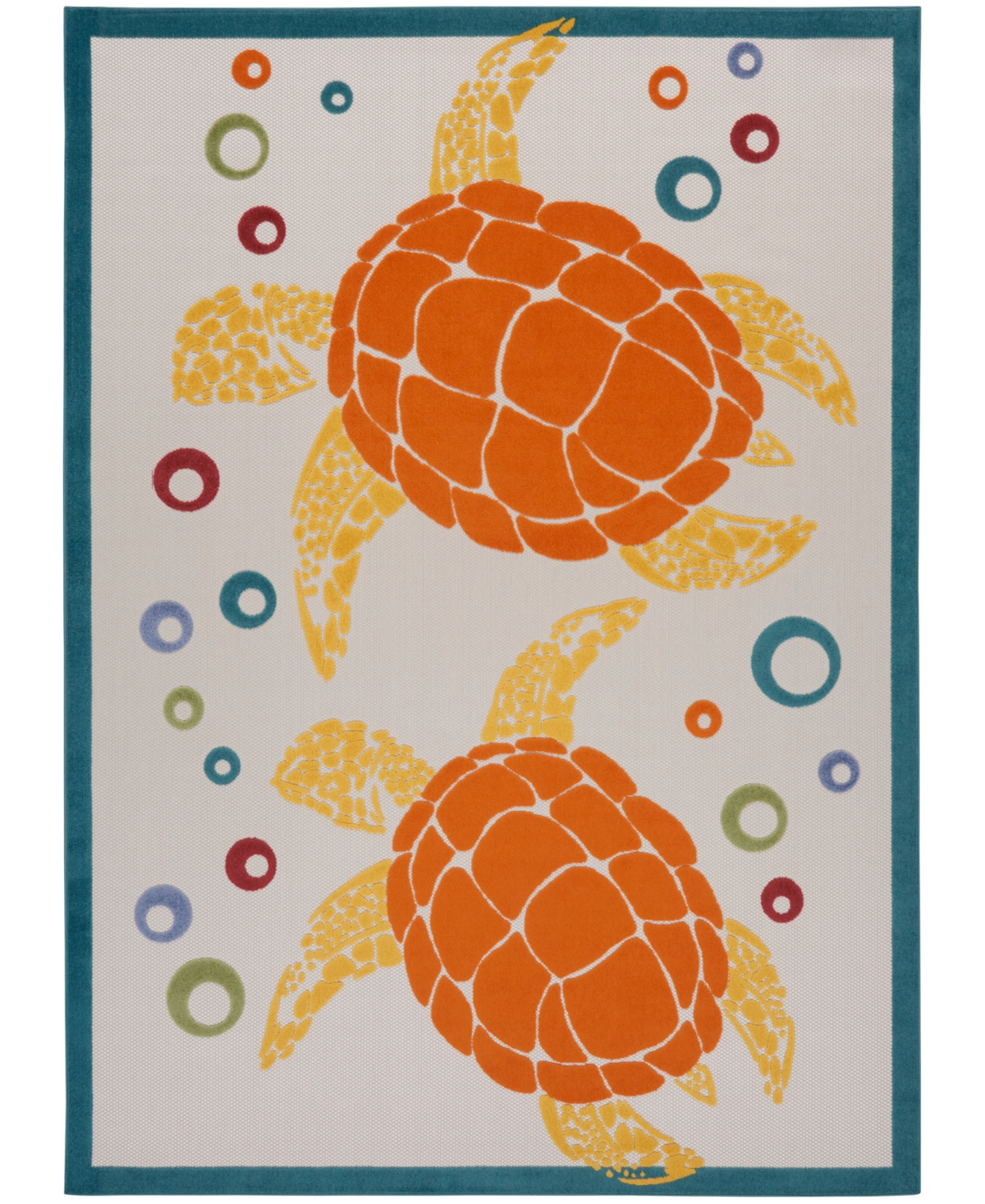 Click here for Nourison Home Aloha ALH27 710x106 Area Rug - Teal/... prices