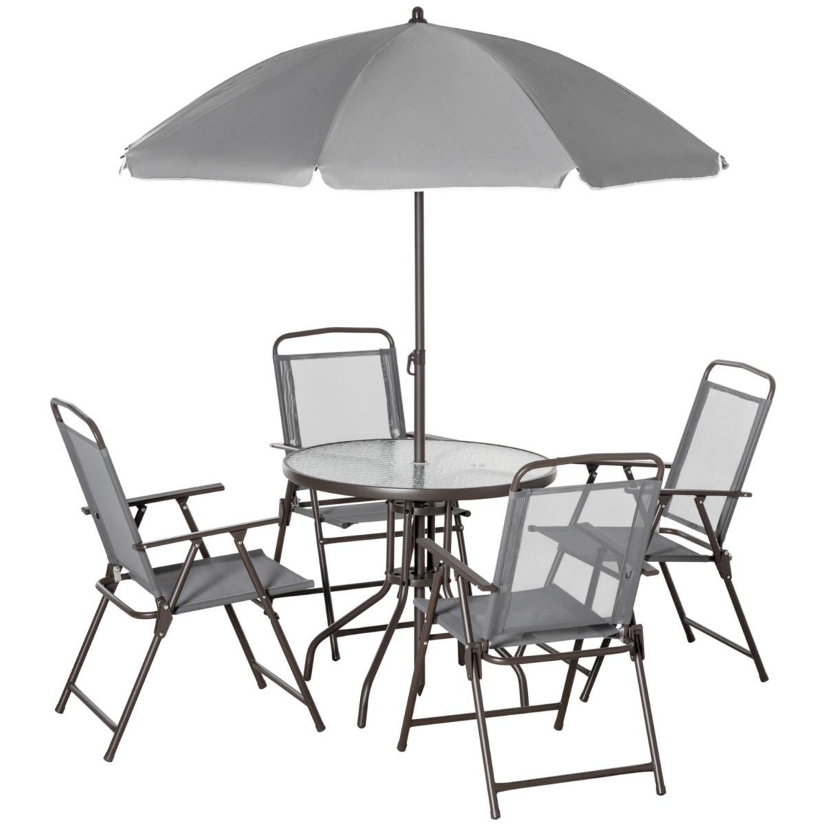 Click here for 6 Piece Patio Dining Set for 4 with Umbrella  Outd... prices