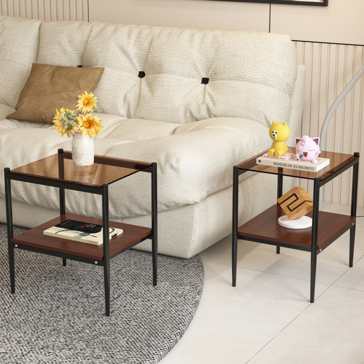 Click here for Streamdale Furniture Set of 2 Rectangle End Table... prices