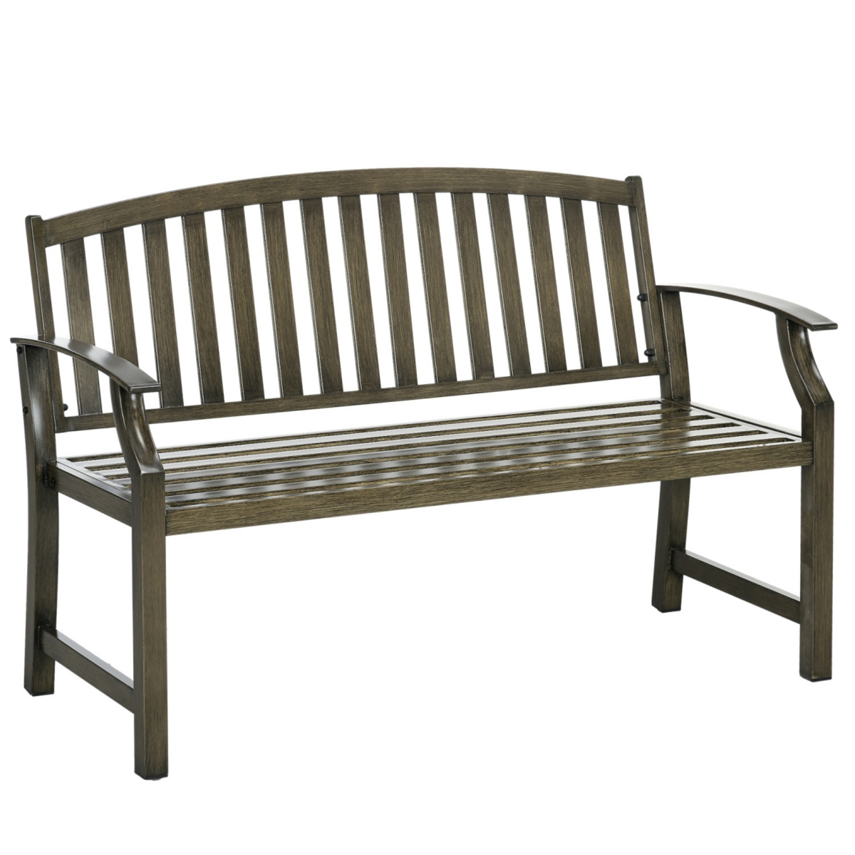 Click here for 46" Outdoor Garden Bench  Metal Bench  Wood L... prices
