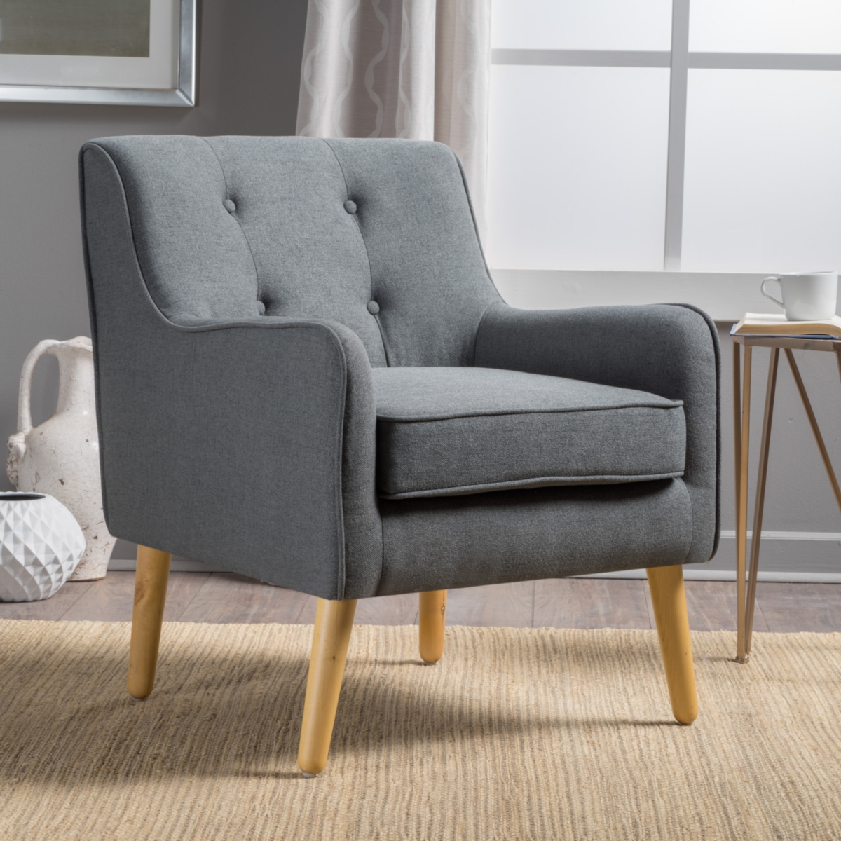 Click here for Streamdale Furniture Mid-Century Modern Tufted Arm... prices