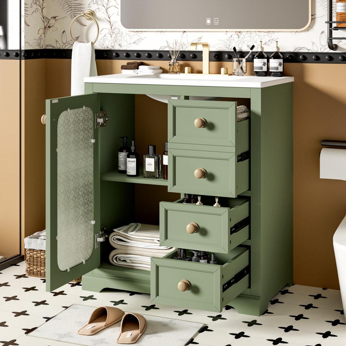 Click here for 30-inch bathroom vanity with a soft close glass do... prices