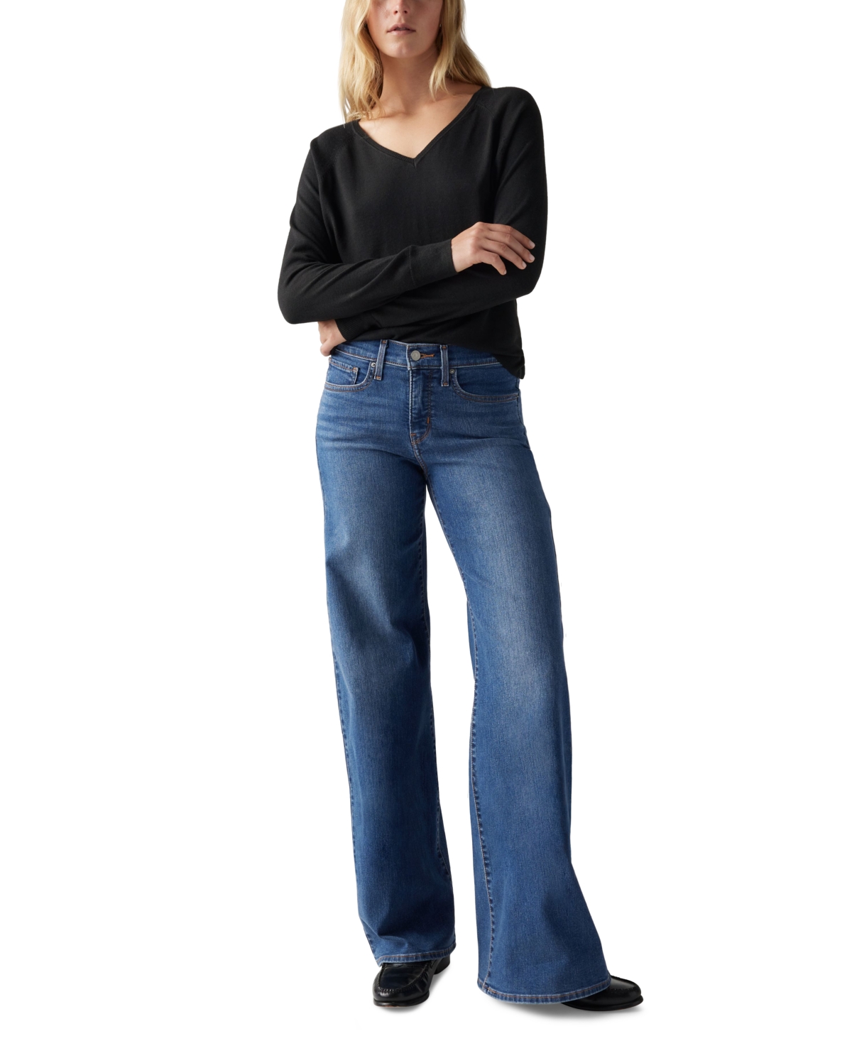 Click here for Levis Womens 318 Shaping Stellar-Stretch Wide-Leg... prices